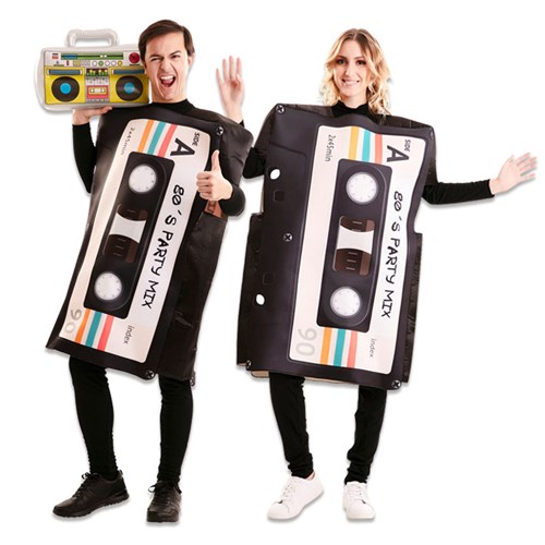 80s cassette tape adult costume (M/L) | Haza-Witbaard