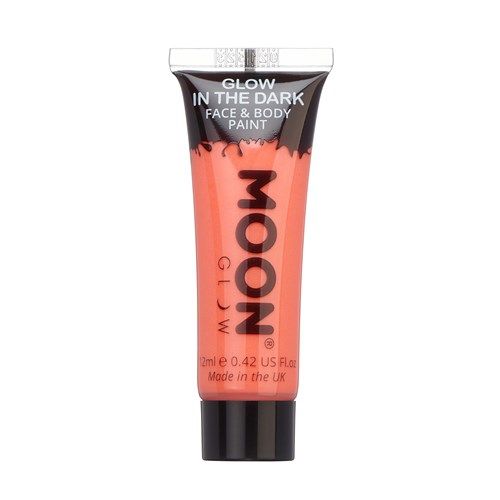 Face & Body paint glow in the dark rood (12ml) | Haza-Witbaard