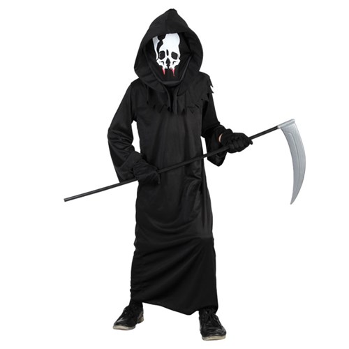 Skeleton robe boys costume (105-121cm) | Haza-Witbaard
